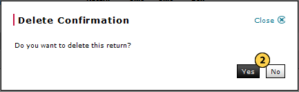 Parts: Delete a Parts Return from the Create or Edit Parts Return Page